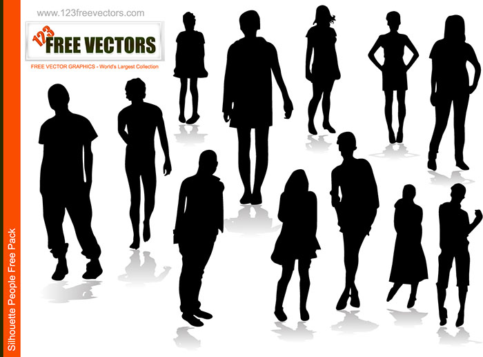 People Silhoutte Vector by 123freevectors on DeviantArt