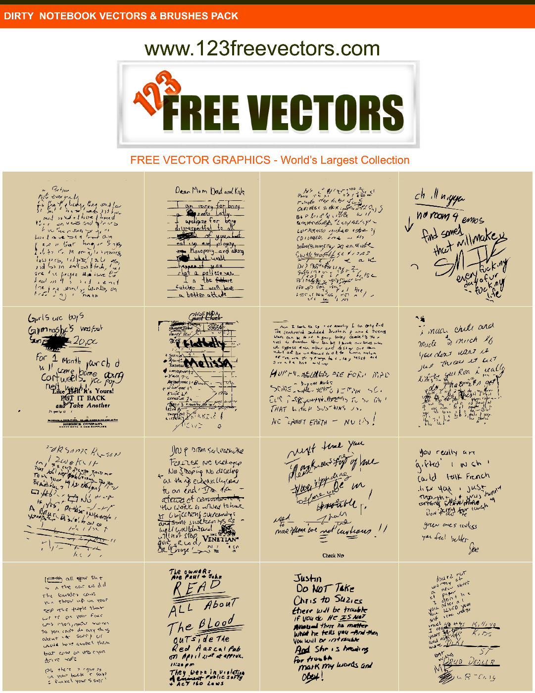 Dirty Note Book Brushes by 123freevectors on DeviantArt