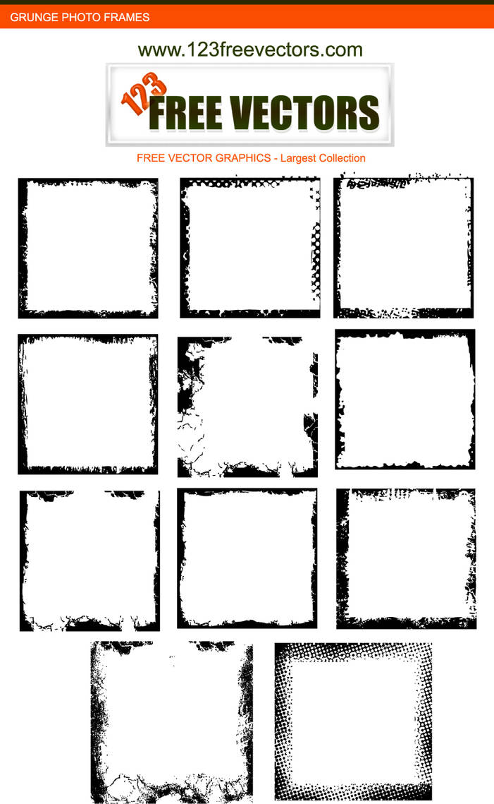 Grunge Photo Frames by 123freevectors on DeviantArt