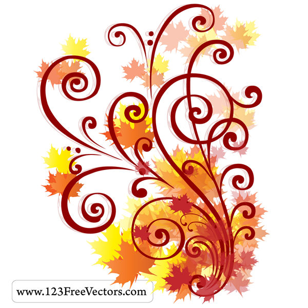 Free Autumn Swirl Vector by 123freevectors on DeviantArt