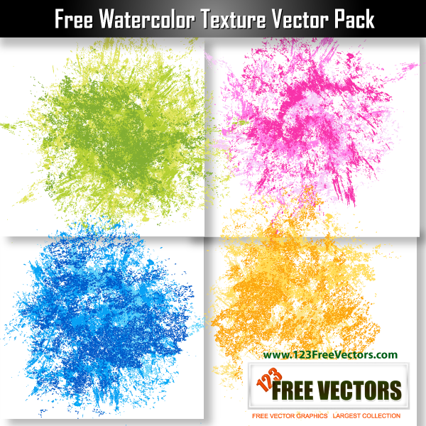 Free Watercolor Texture Vector Pack by 123freevectors on DeviantArt