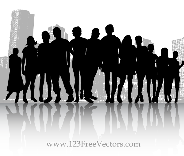 Free Vector Crowd People in the City by 123freevectors on DeviantArt