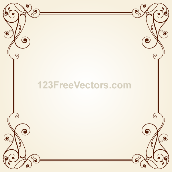 Vintage Ornate Frame Border Design Vector by 123freevectors on DeviantArt