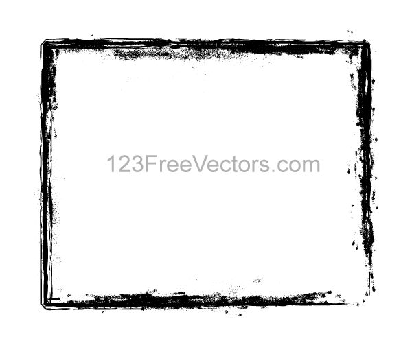 Grunge-Brush-Stroke-Frame-Vector-Illustrator by 123freevectors on ...