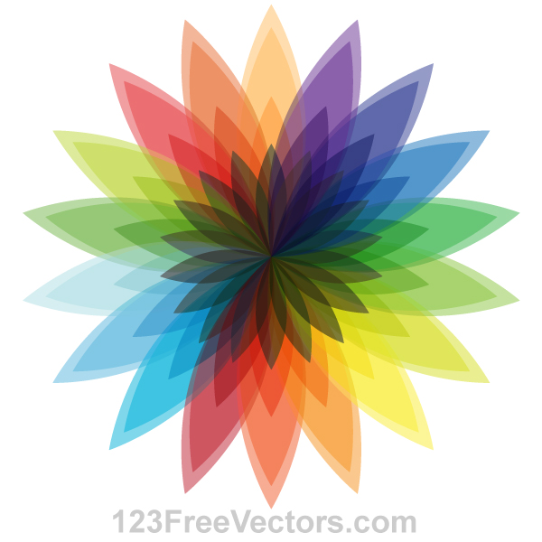 Vector Multicolor Flower Design by 123freevectors on DeviantArt