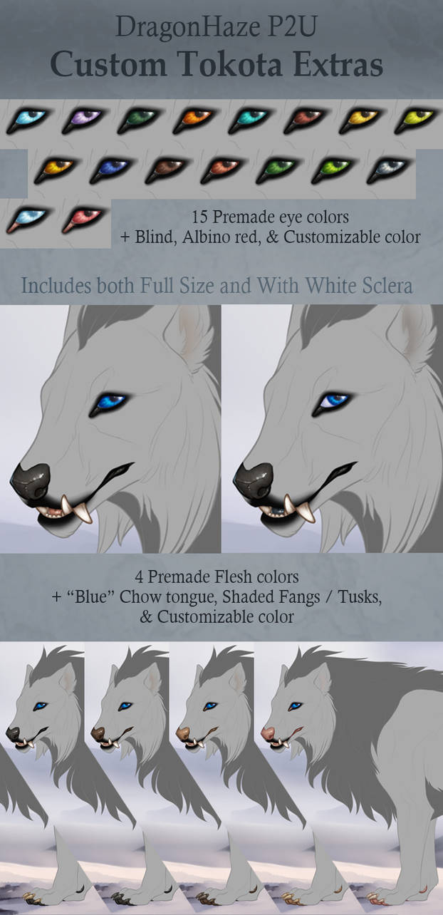 Tokotas - Natural Build v3 Custom Extras - P2U by DragonHaze on DeviantArt