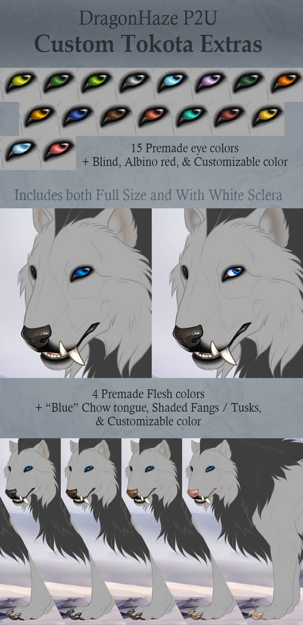 Dire Tokota v3 Custom Extras - P2U by DragonHaze on DeviantArt