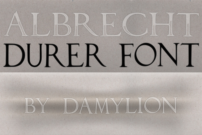 Albrecht Durer PSD Font A-Z by damylion on DeviantArt