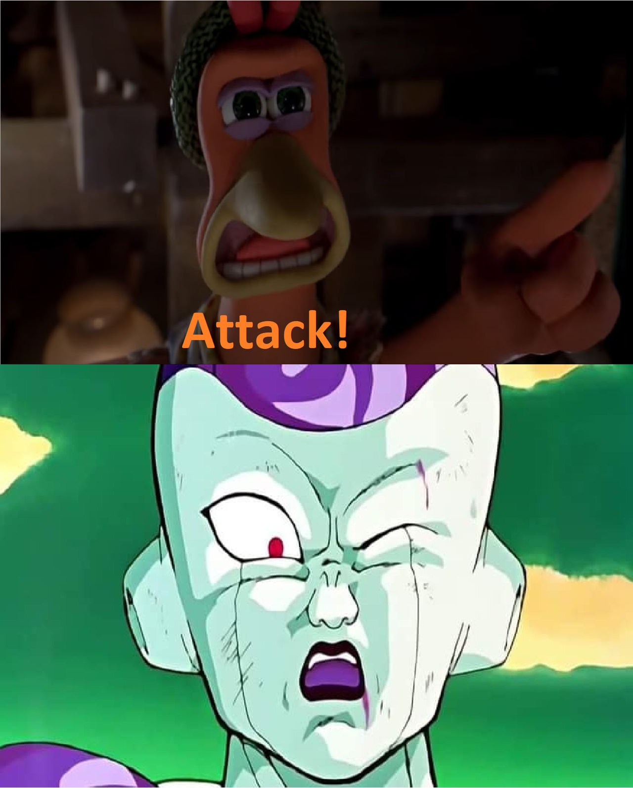 The Chickens readies to attack Frieza by SupremeVincent2022 on DeviantArt