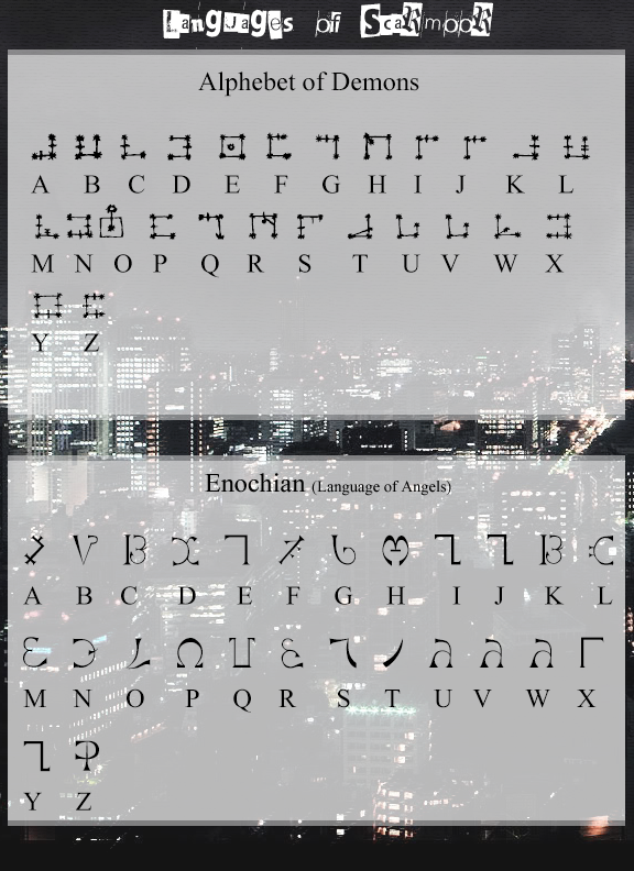 Enochian (Language of Angels) by TehPage on DeviantArt