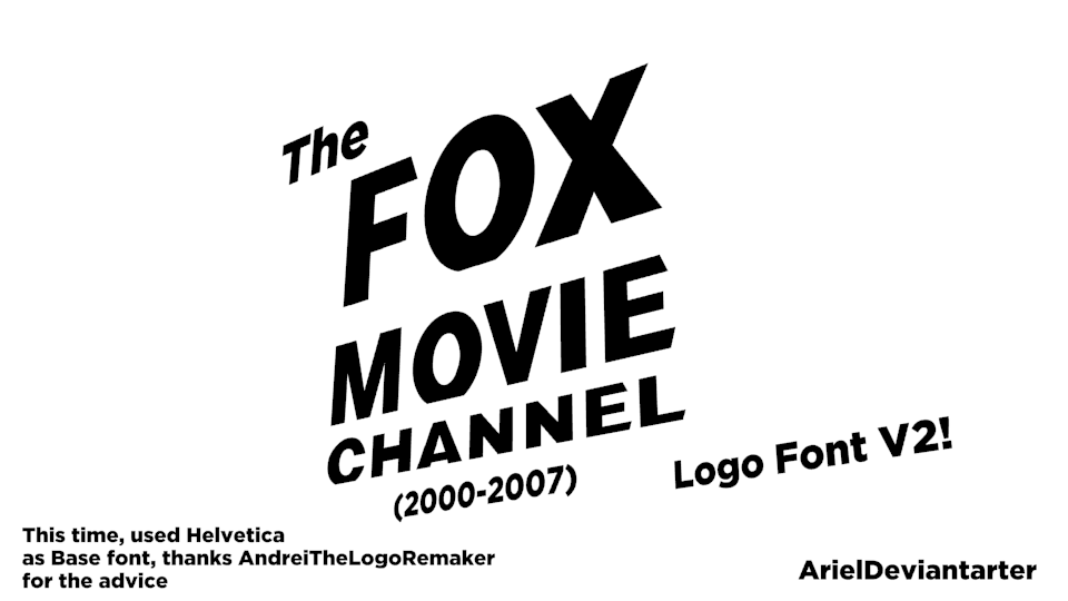 Fox Movie Channel (2000-2007) Logo Font V2 by ArielDevianarter on DeviantArt
