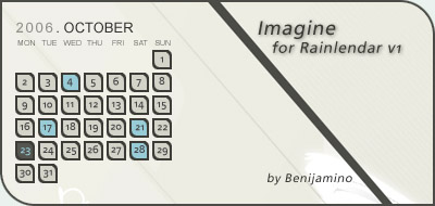 Imagine for Rainlendar v1 by Benijamino on DeviantArt