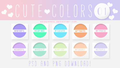 Cute Palette of colors #01 by AmyWarhol on DeviantArt