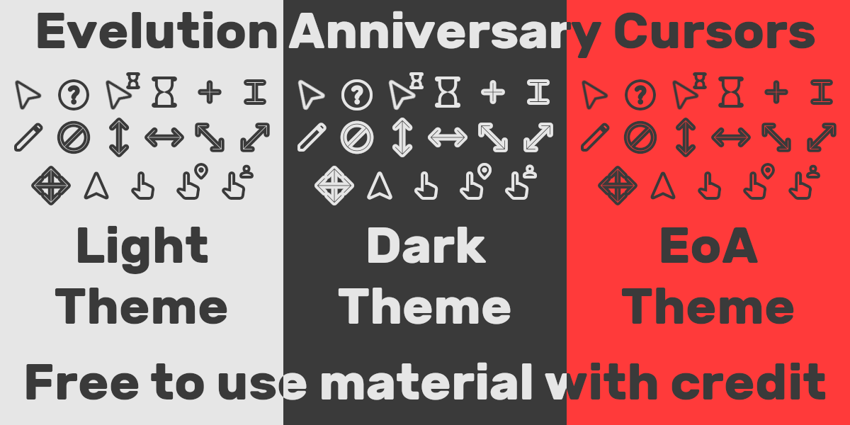 Evelution Anniversary Cursors by HM-A-Technologies on DeviantArt