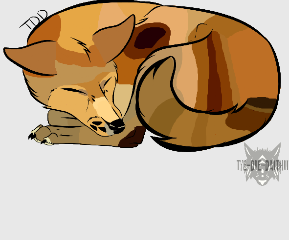 Curled Up Wolf by Faralau on DeviantArt