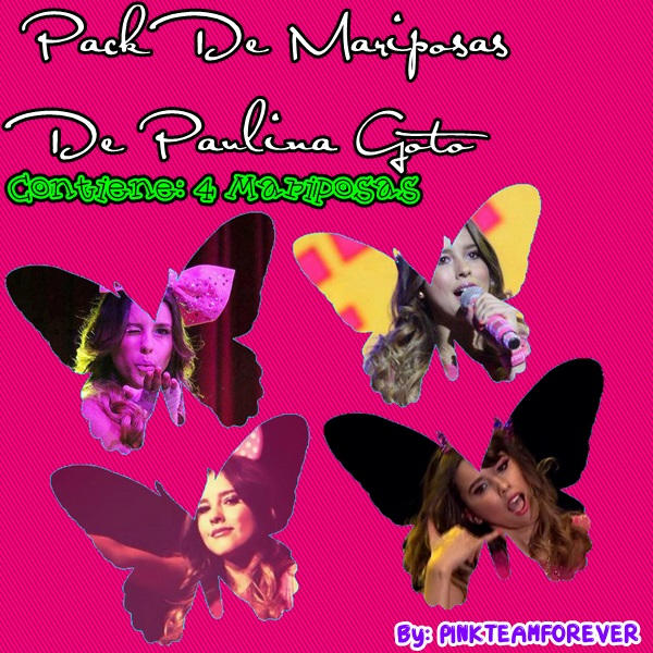 Pack de Mariposas =3 [PaulinaGoto] by PINKTEAMFOREVER on DeviantArt