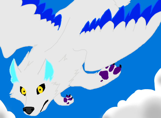 Flying wolf by LadyMaliah on DeviantArt