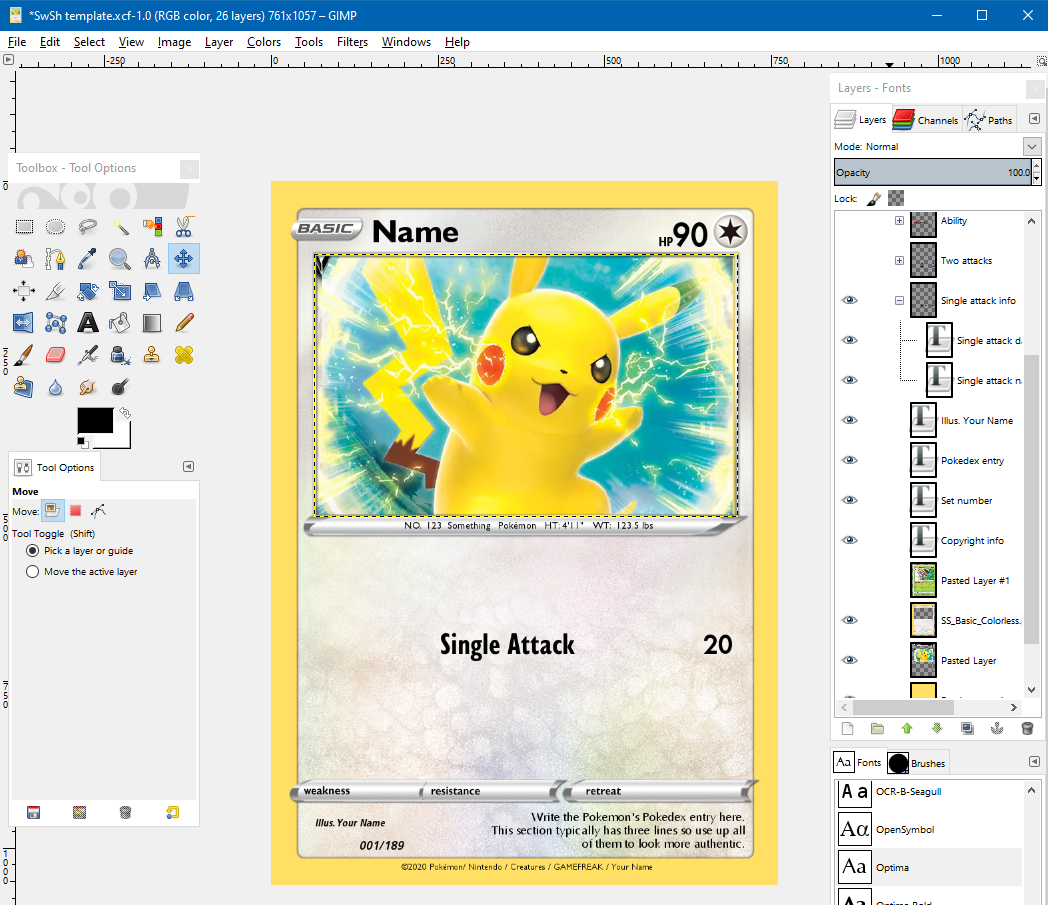 SwSh Pokemon Card template GIMP by Gerona-Queen on DeviantArt