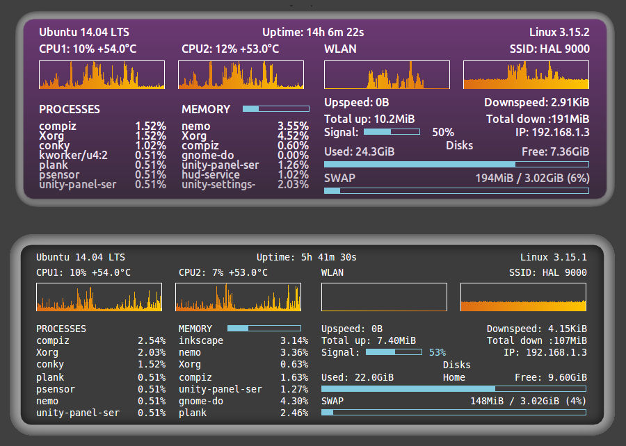 System Monitor Conky by wim66 on DeviantArt
