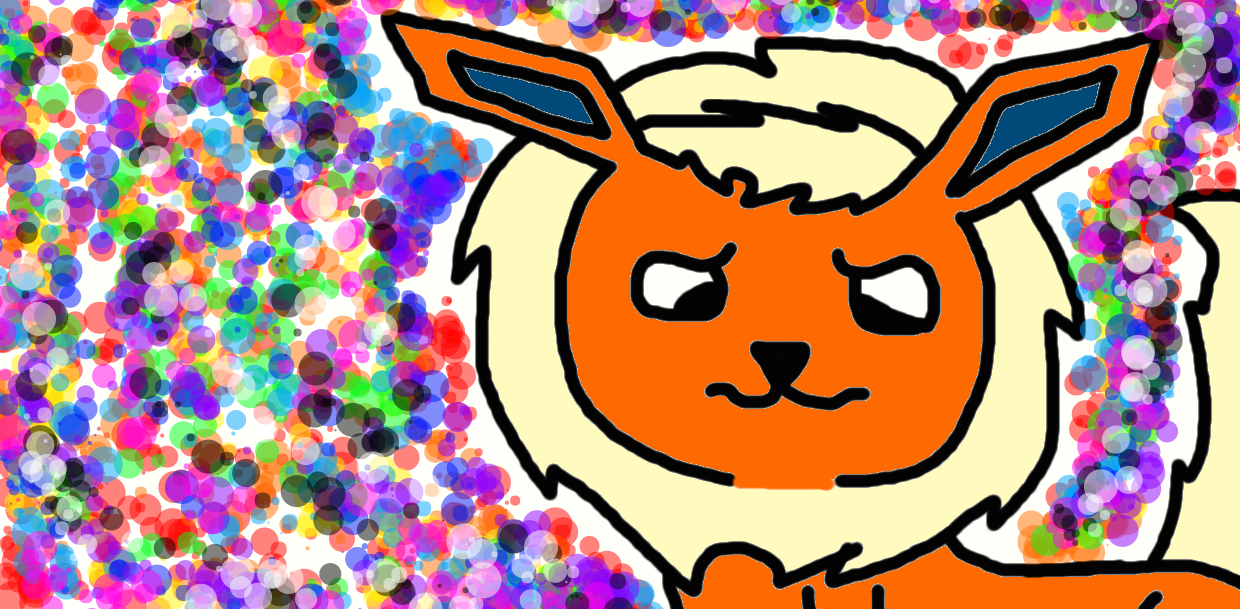 Rainbow Flareon by ZwolfieLove on DeviantArt