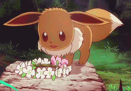 Eevee and a Flower Crown by ZwolfieLove on DeviantArt