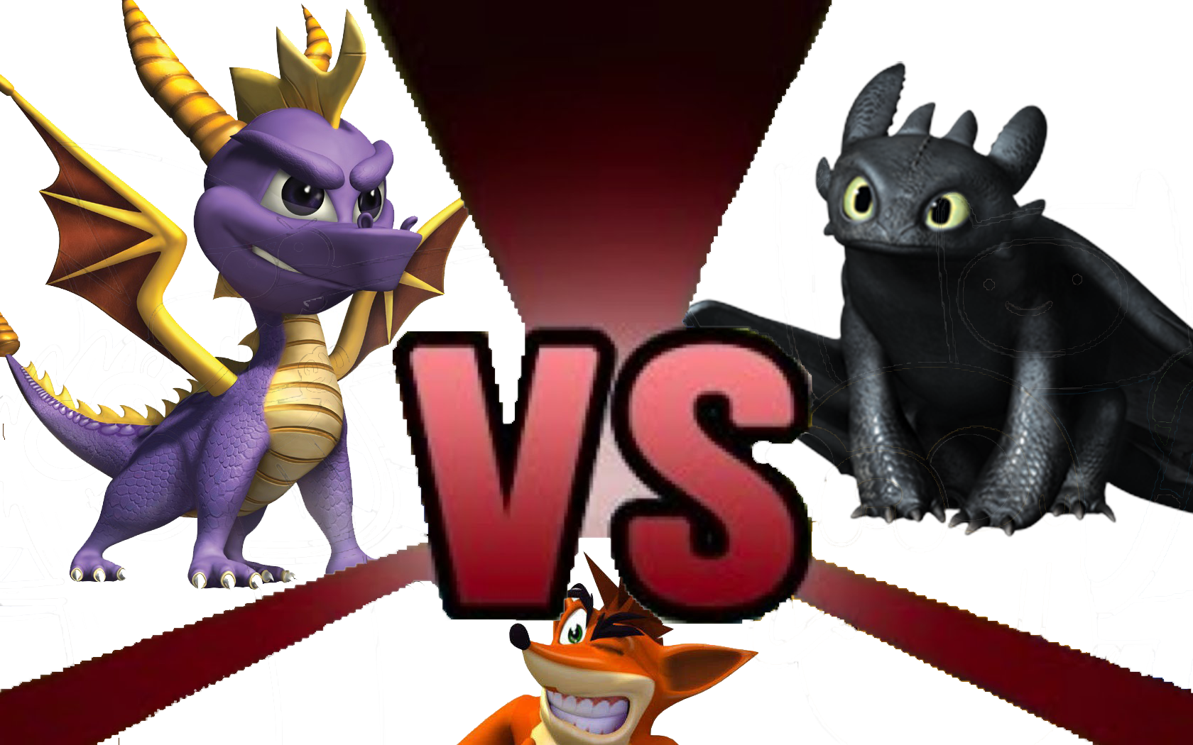 CFC Spyro vs Toothless vs Crash battle royale! by rockeyrolley on ...