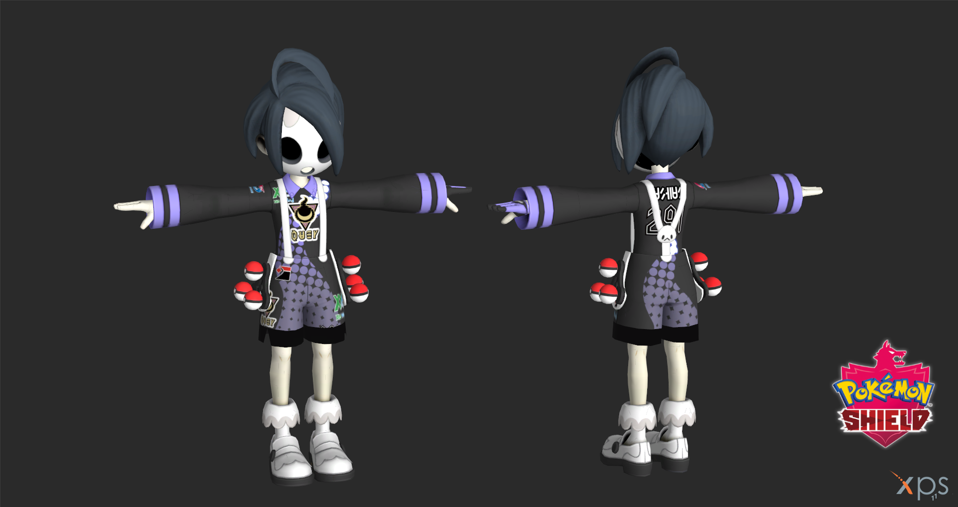 Pokemon Shield - Allister (XPS/.blend/FBX) by Eagle-31 on DeviantArt