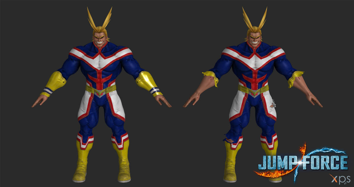 Jump Force - All Might (XPS/.blend/FBX) by Eagle-31 on DeviantArt