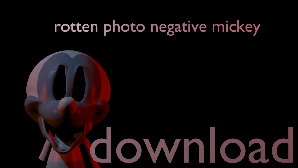 Rotten Photo Negative Mickey Download by coolguythebear on DeviantArt