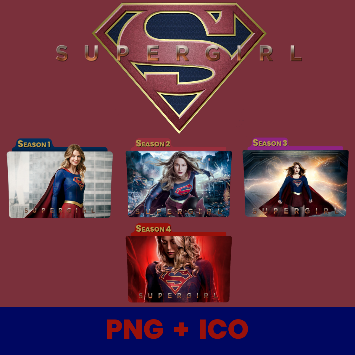 Supergirl Folder Icons by DAWNMACCULLAND on DeviantArt