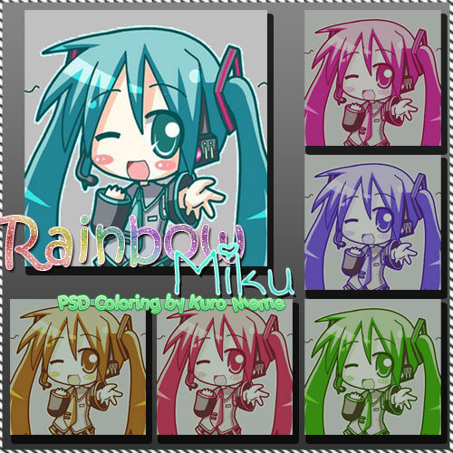 Rainbow Miku psd coloring by Kuro-Meme on DeviantArt