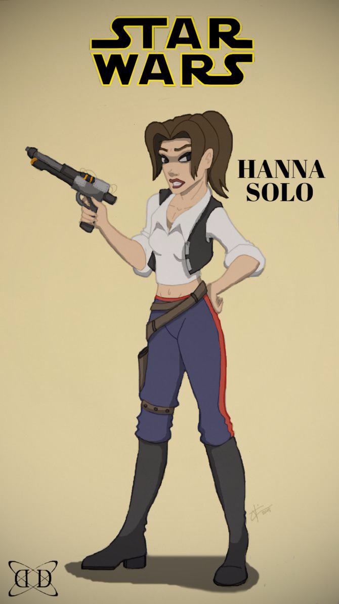 Genderbend Han Solo - Star wars by DanielleDrawings on DeviantArt