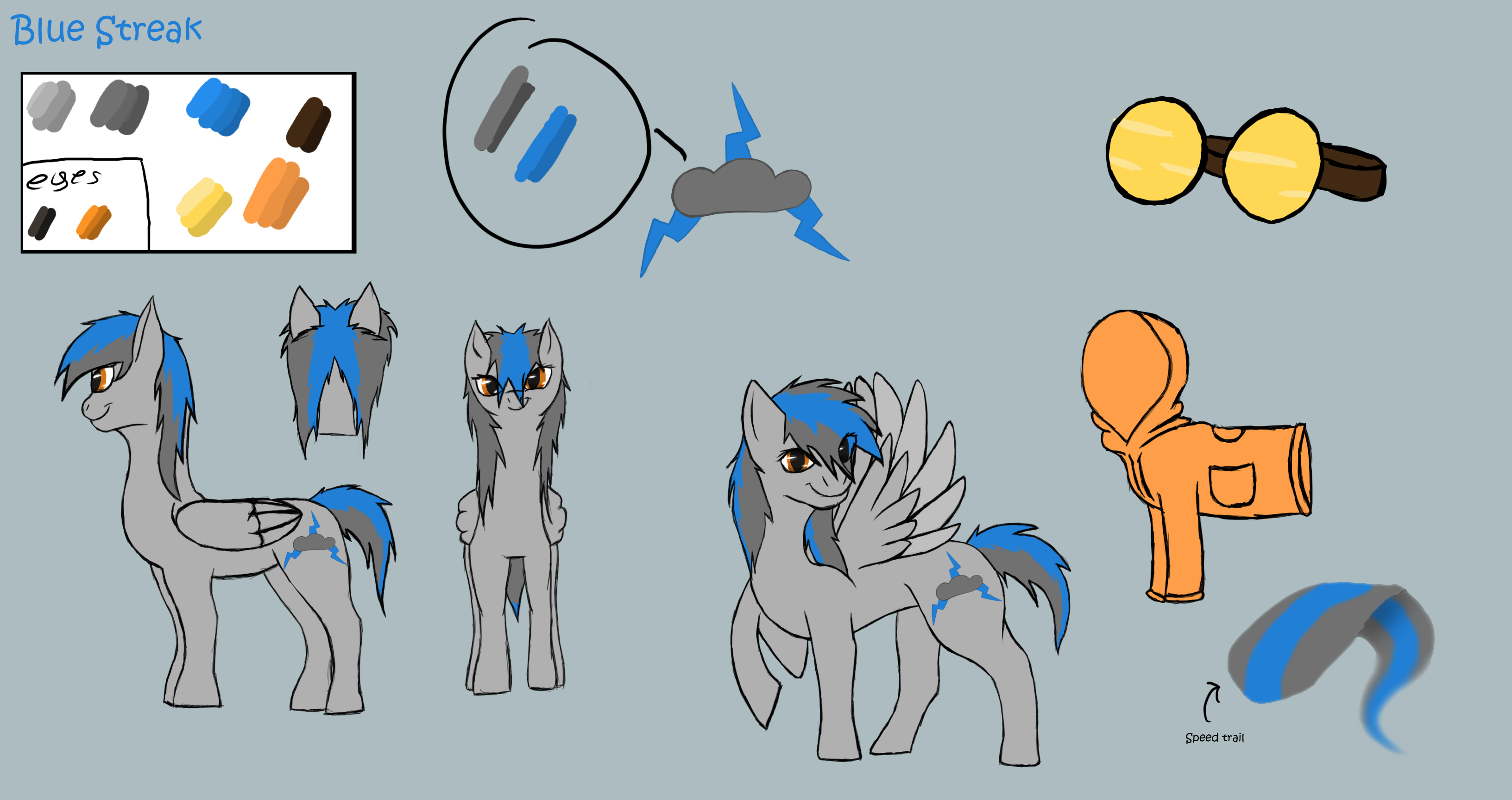 Blue Streak reference sheet by KlutzyNinjaKitty on DeviantArt