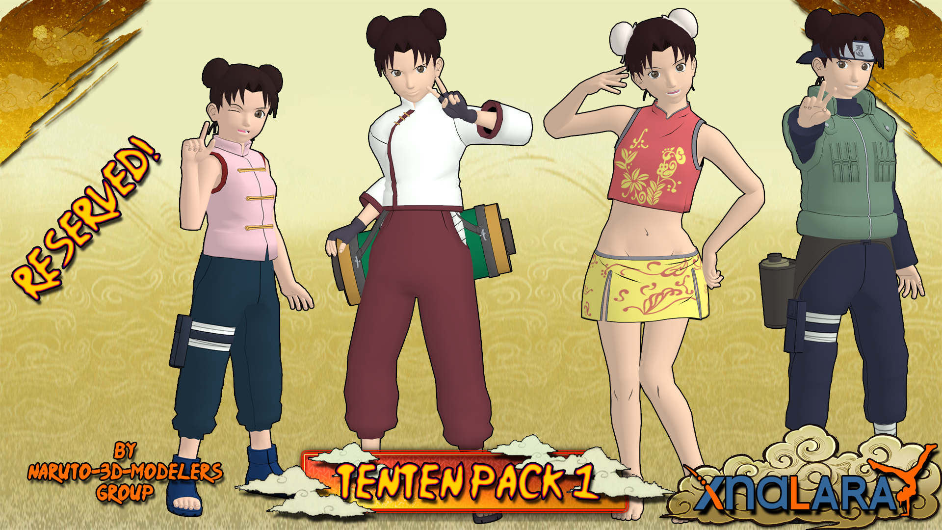 Naruto - Tenten PACK 1 FOR XPS by ASideOfChidori on DeviantArt