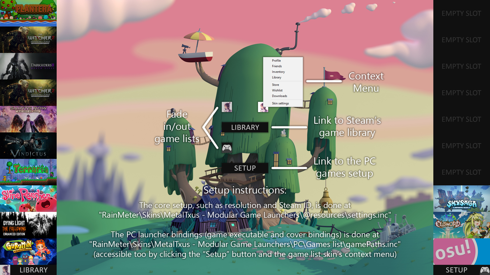 (Rainmeter) Modular Game Launchers by Metal-Txus on DeviantArt