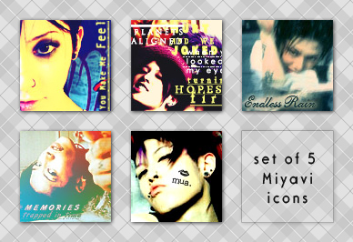 - set of 5 Miyavi icons - by Pestka92 on DeviantArt