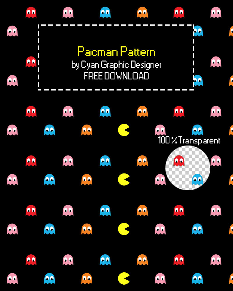 Pacman FREE Pattern by Cyan by panos46 on DeviantArt