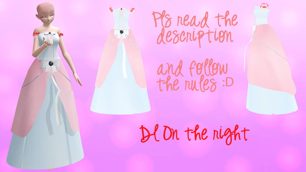 MMD Pink-Rosy Dress +DL by KawaiiKarploopee on DeviantArt