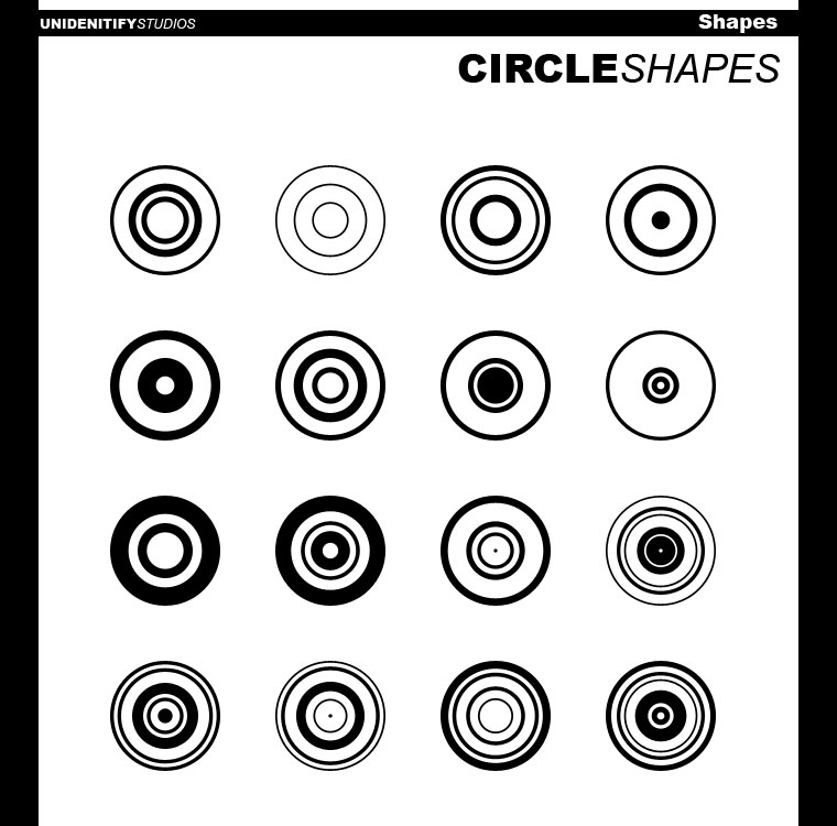 Circle Shapes I for Photoshop by UnidentifyStudios on DeviantArt
