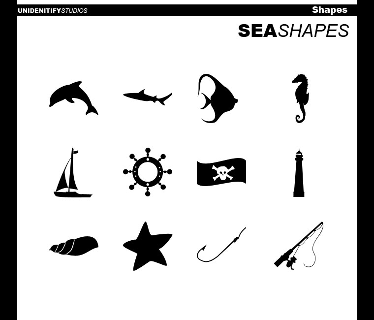 12 Sea Shapes for Photoshop by UnidentifyStudios on DeviantArt