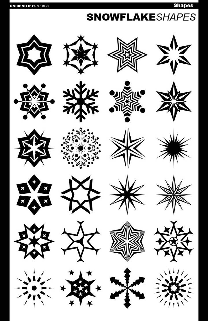 24 Abstract Snowflake Shapes by UnidentifyStudios on DeviantArt