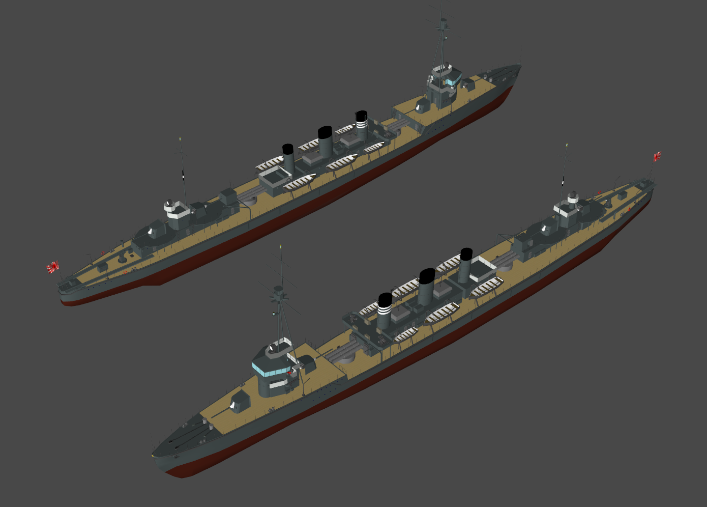 IJN - Tenryu class light cruiser (UNI) by DigitalExplorations on DeviantArt