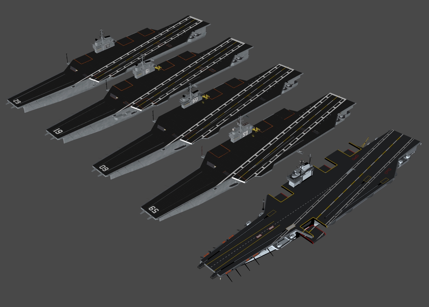 USN - Forrestal class aircraft carrier (CFS2) by DigitalExplorations on ...