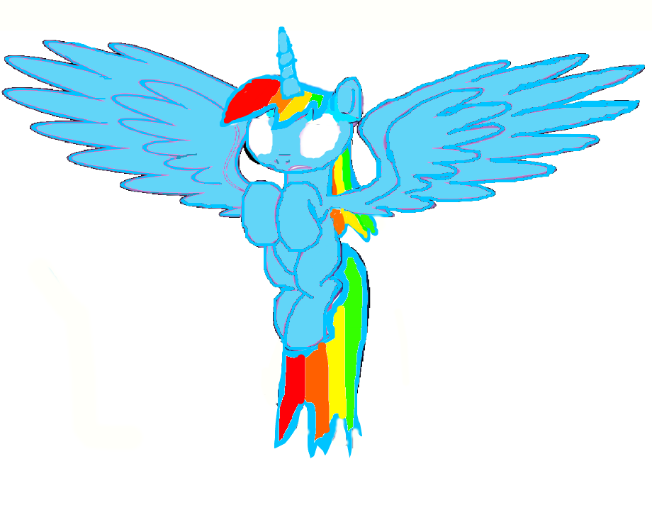 Rainbow Dash Alicorn By Bonnieandchicaforeve On Deviantart