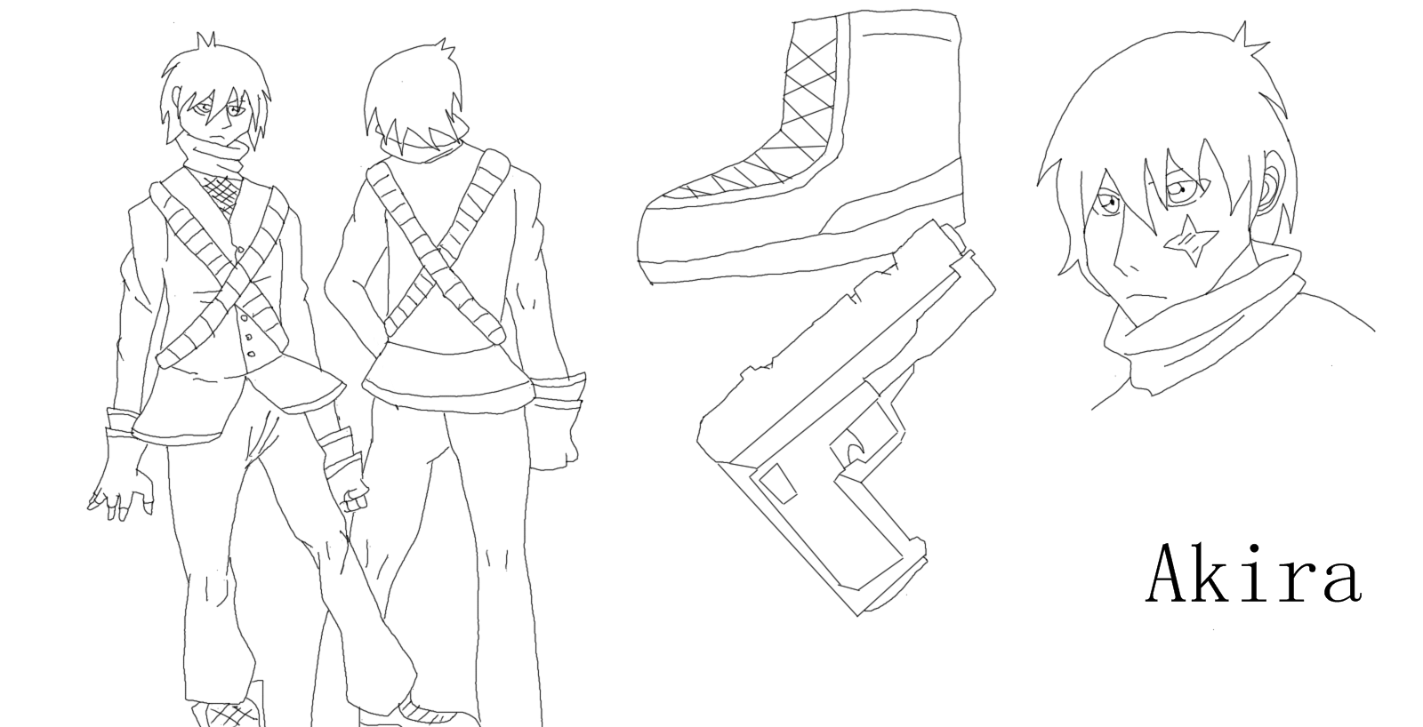Akira chara design by DracoSwoordMaster123 on DeviantArt