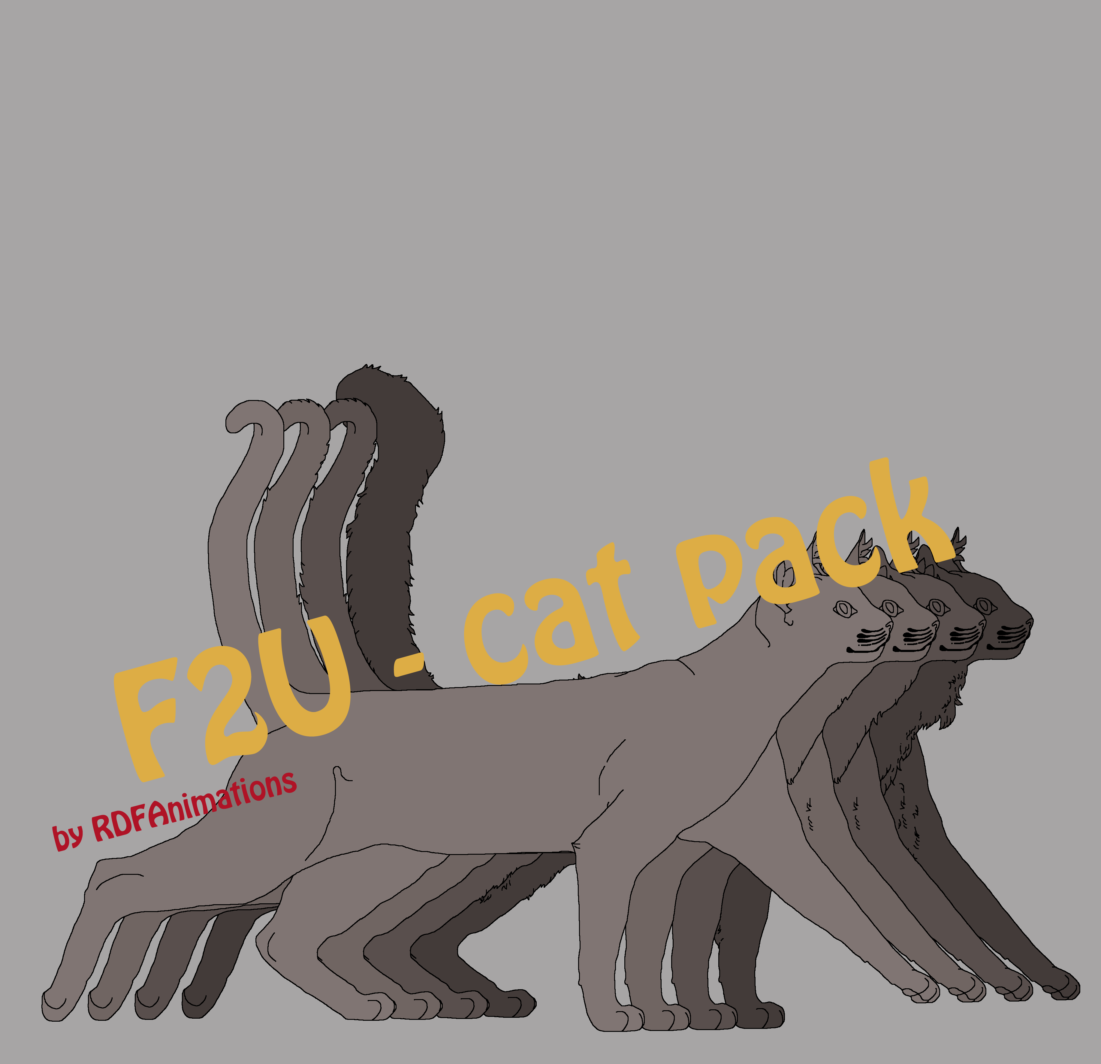 F2U - cat pack by RDFAnimations by RDFAnimations on DeviantArt