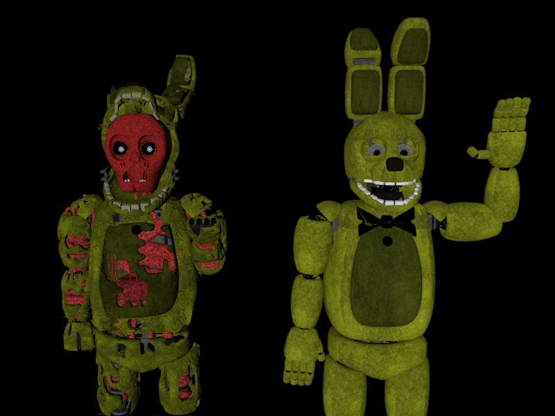 Spring Bonnie and Springtrap by MilexAnimations on DeviantArt