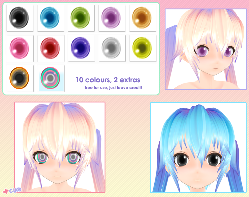 MMD: Bright Eye Pack by cure-capsule on DeviantArt