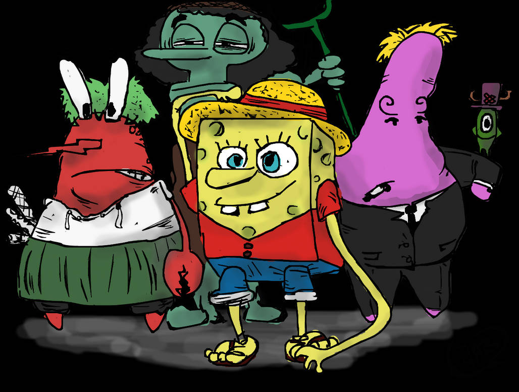 One Piece + Bob Sponge = I want to be a pirate! by jabd on DeviantArt