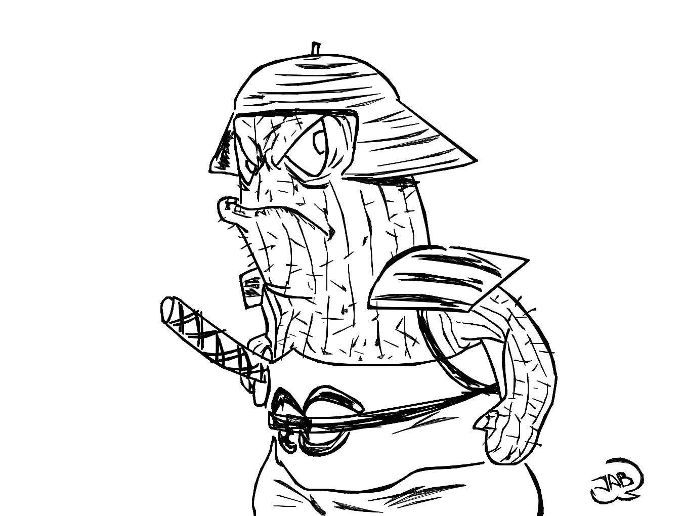 Cactus samurai by jabd on DeviantArt